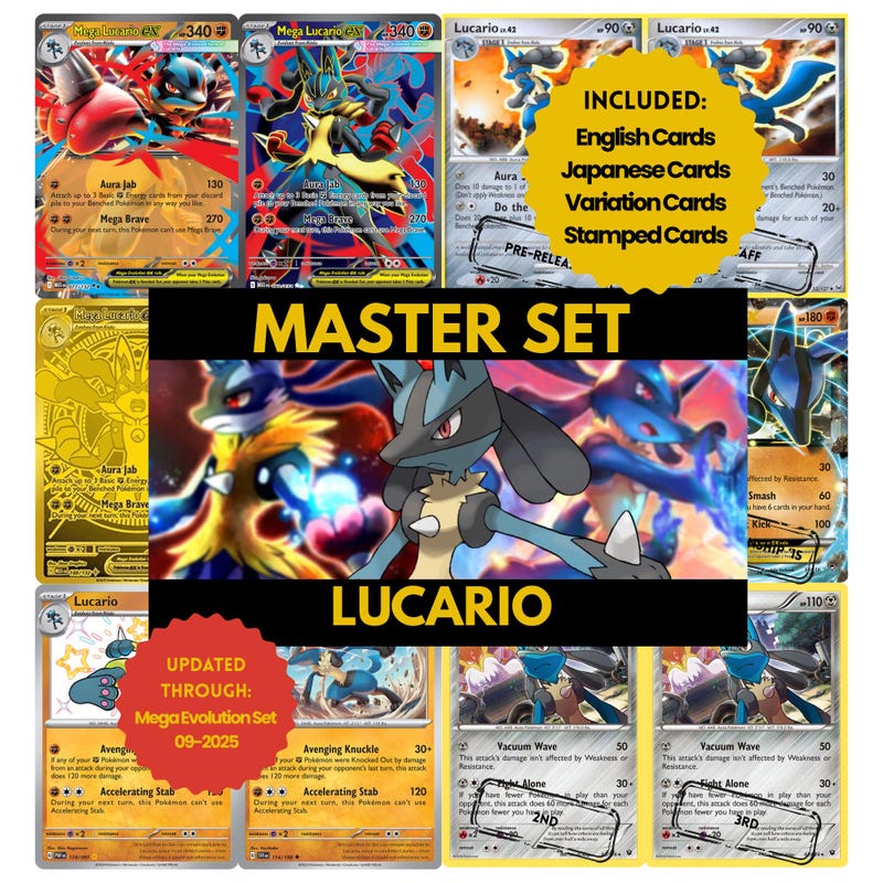 Lucario Set - Etsy