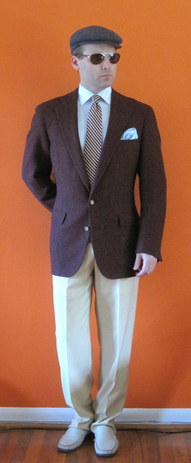 Norm Thompson Red & Black Tweed Jacket Sz 44 - Etsy