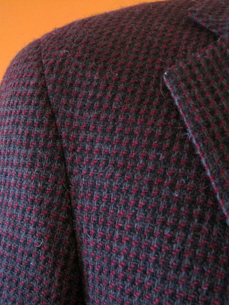 Norm Thompson Red & Black Tweed Jacket Sz 44 - Etsy