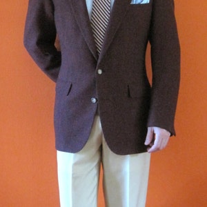 Norm Thompson Red & Black Tweed Jacket Sz 44 | Etsy