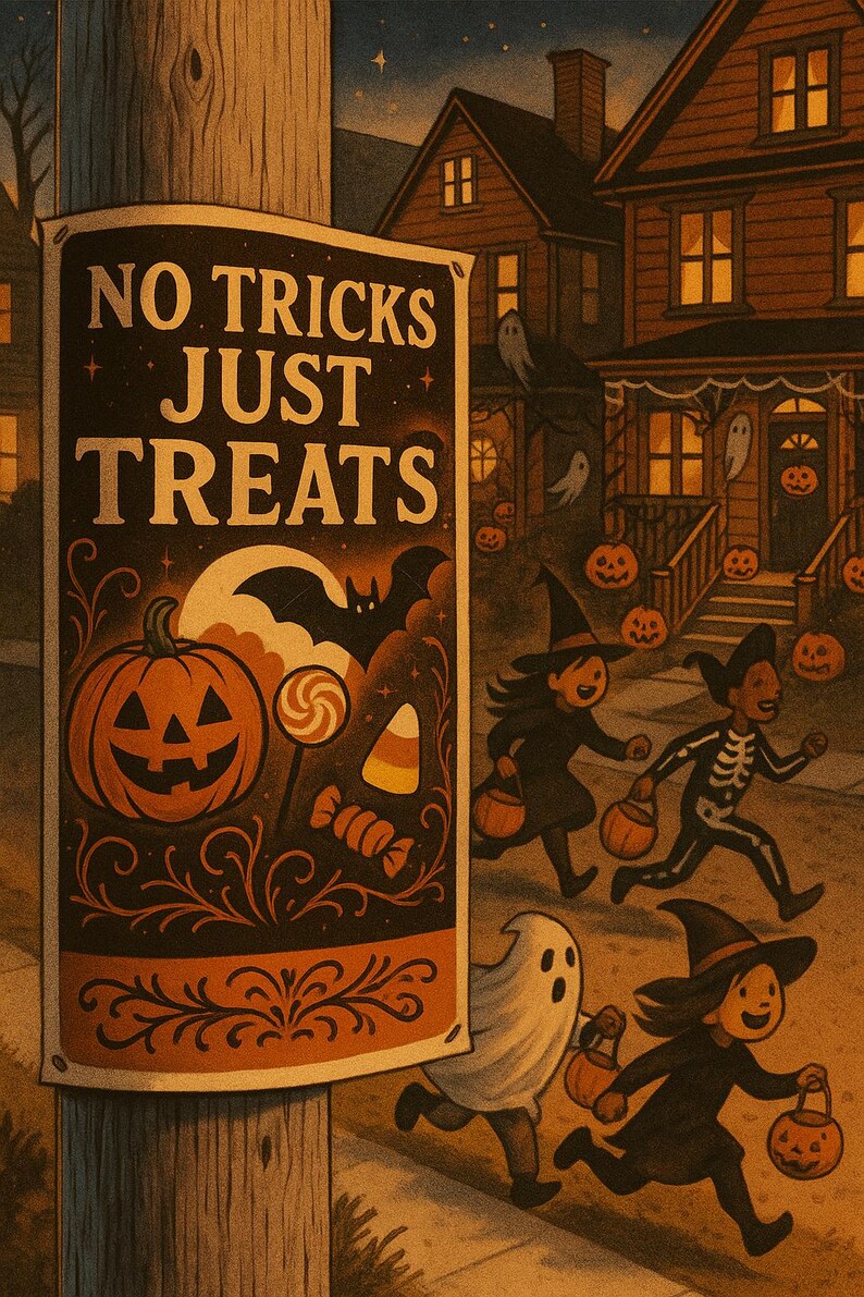 Halloween Candy Availability Poster: Matte Giclée Print for Trick-or ...
