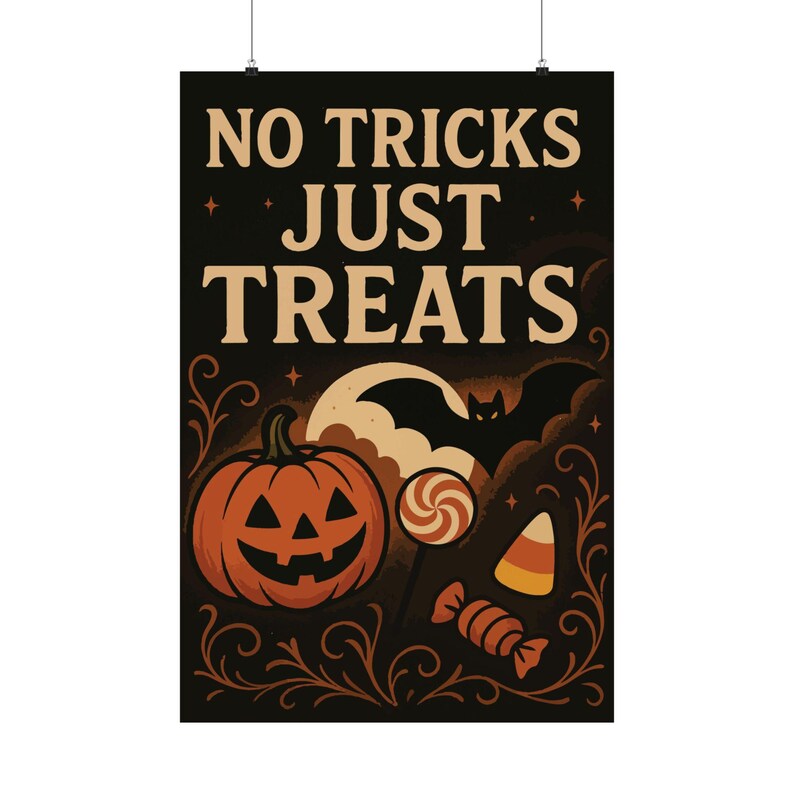 Halloween Candy Availability Poster: Matte Giclée Print for Trick-or ...