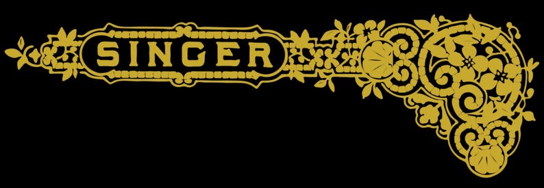 Vintage Singer Sewing Machine Decal Sticker - Etsy