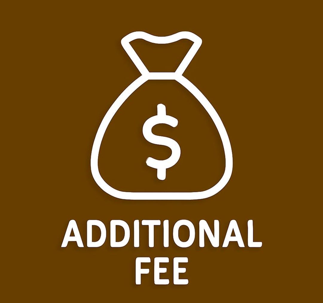 Extra Fee, up Size Fee, Additional Fee, Product Size Upgrade - Etsy