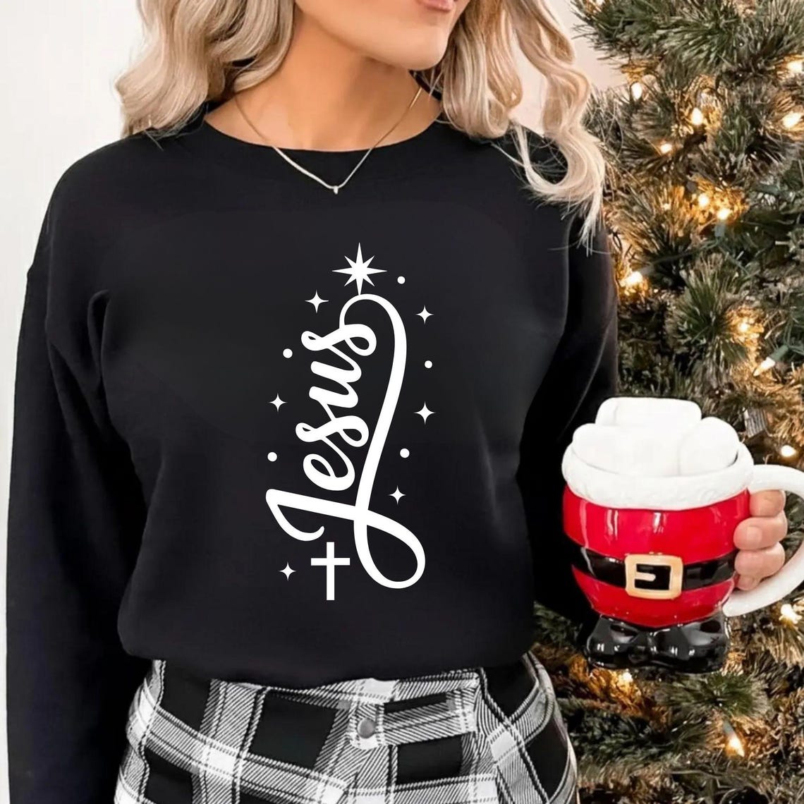 Jesus Christmas Tree Svg, Christian Christmas Svg, Jesus Svg, Christmas ...