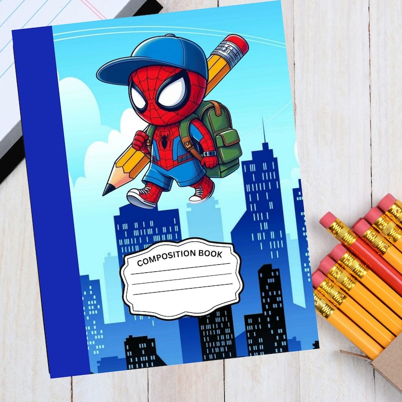 Spiderman Composition Notebook Cover, Compositions Notebook Covers ...