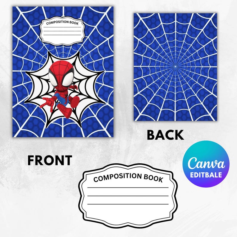 Spiderman Composition Notebook Cover, Compositions Notebook Covers ...
