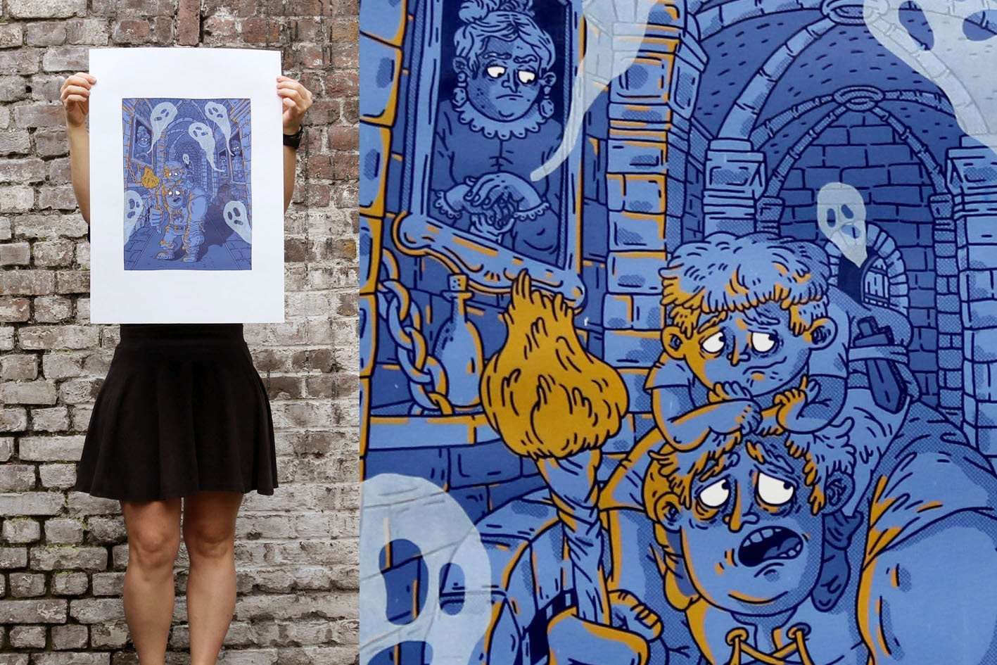 Screen Print BOO Poster Limited Edition Art Illustration | Etsy