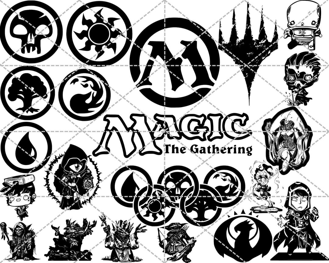MTG SVG Bundle | 21files – Mana Symbols, Fantasy Icons Designs | PNG ...