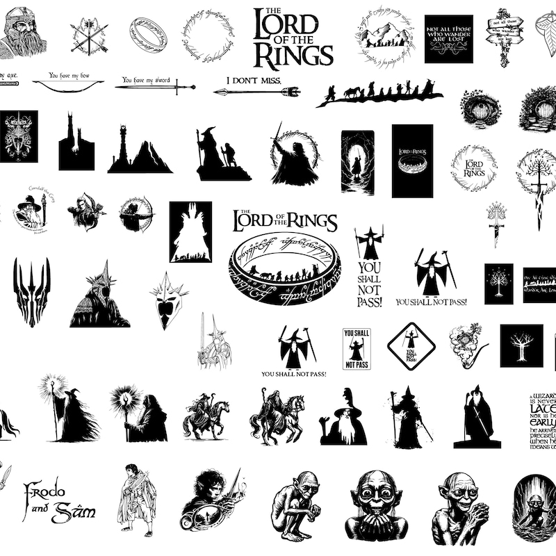Lord Rings Svg Files - Etsy