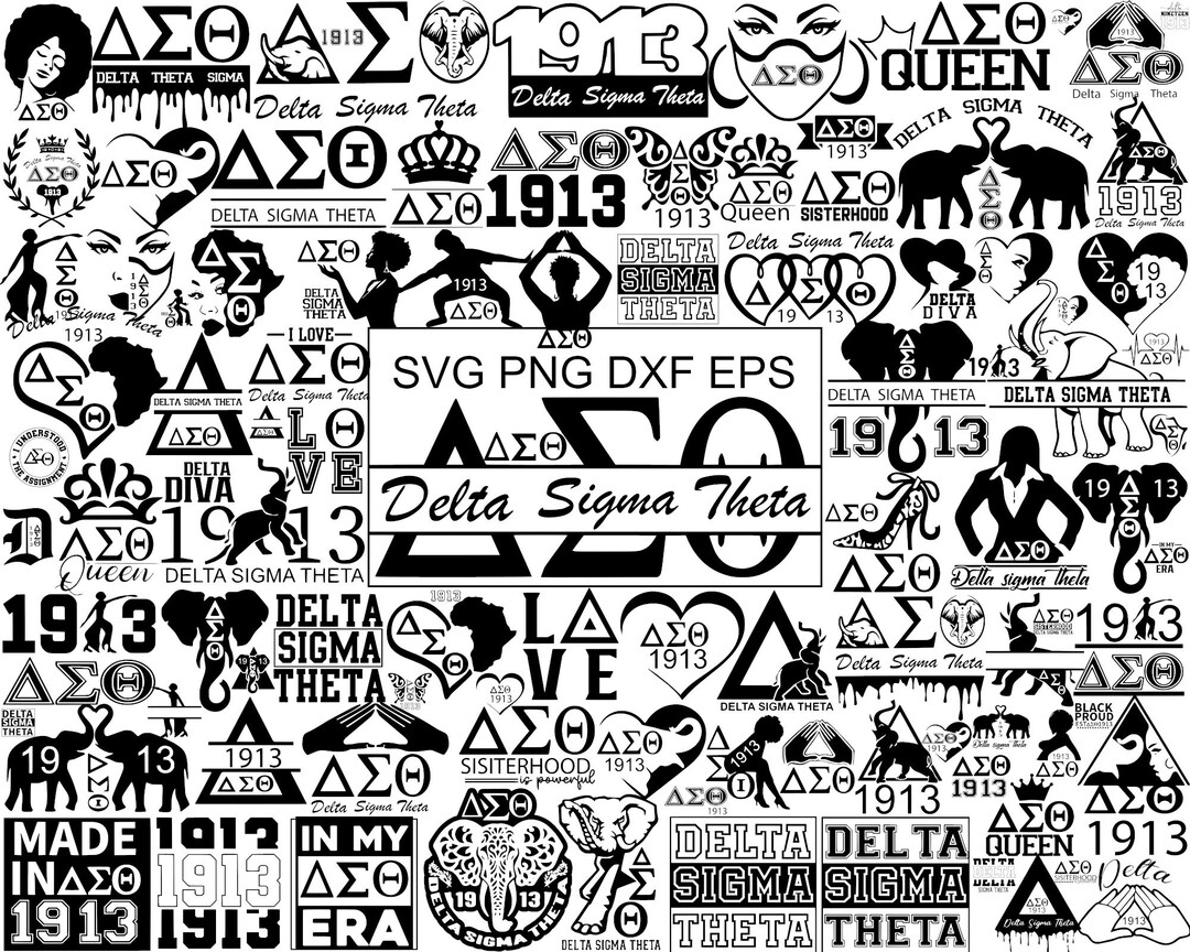 99 SVG Delta Sigma Theta Sorority Bundle | Divine Nine Greek Letters ...