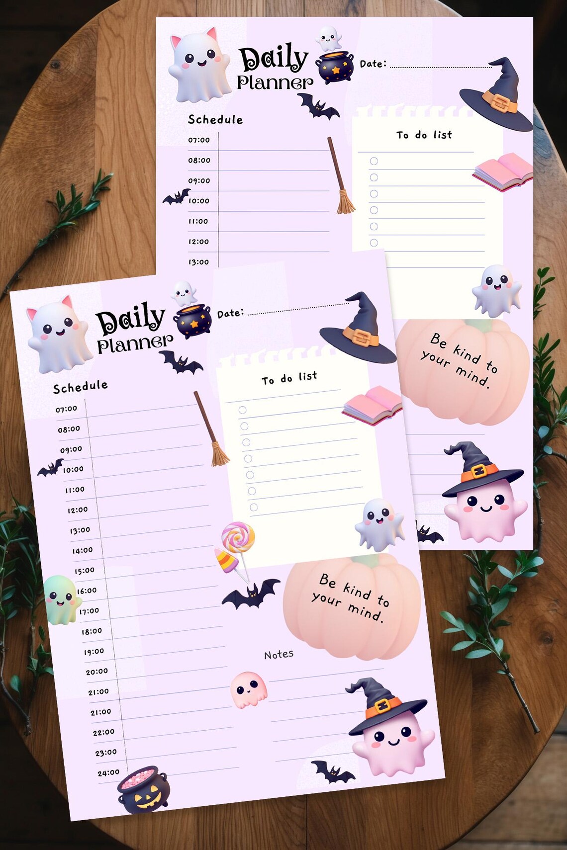 Cute Halloween Kids Daily Planner | Printable Planner Page A4 & US ...
