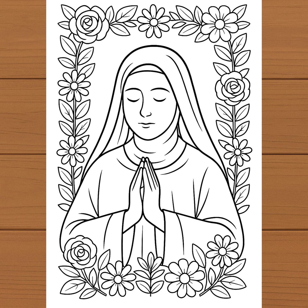 St. Thérèse of Lisieux Catholic Coloring Pages- 3 Printable Pack for ...