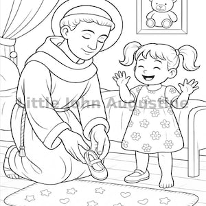Saint Anthony Coloring Page: Catholic Printable for Kids (PDF Download ...