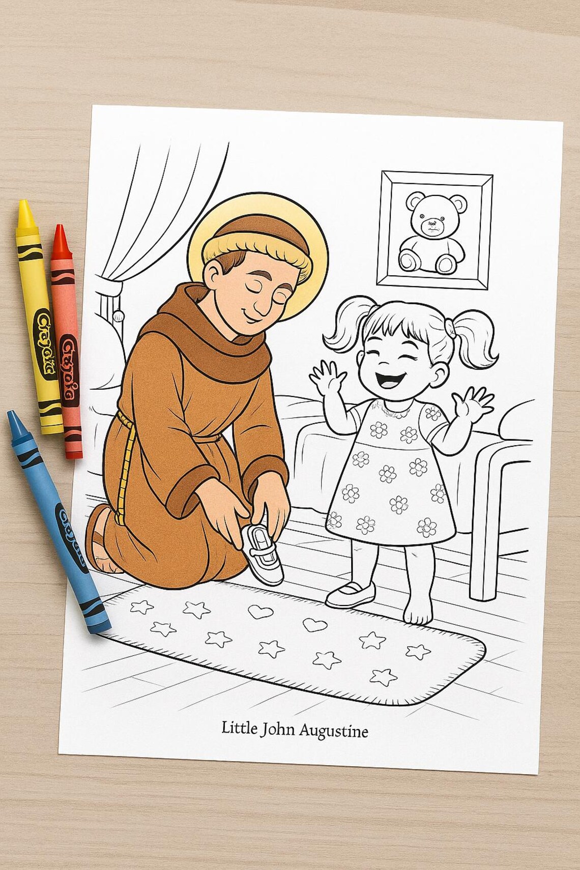 Saint Anthony Coloring Page: Catholic Printable for Kids (PDF Download ...
