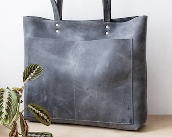 Distressed leather bag | Etsy