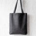 Simple Graphite Black Leather Tote Bag No. LPB-8031 - Etsy