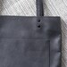 Simple Graphite Black Leather Tote Bag No. LPB-8031 - Etsy