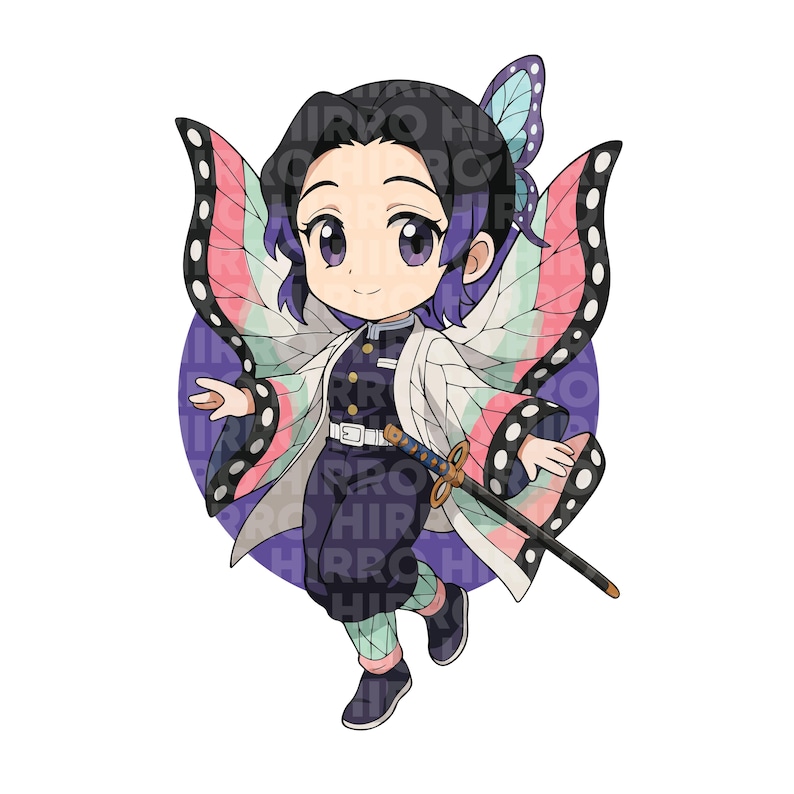 Shinobu Demon Slayer Chibi Characters Digital Download | Character ...