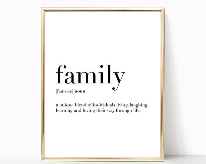 Family Quote Definition Print Digital Print Instant Art - Etsy