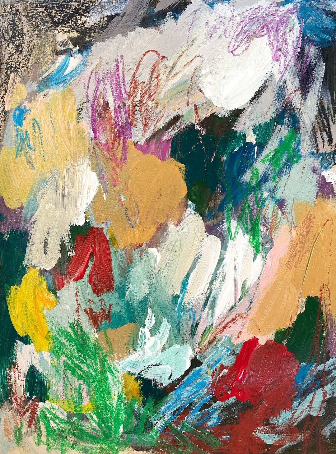 Colorful Abstract Painting Original One of A Kind Fine Art - Etsy