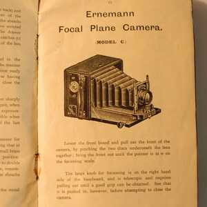 Ernemann Focal Plane Camera Model C. Complete With Case, Instruction ...