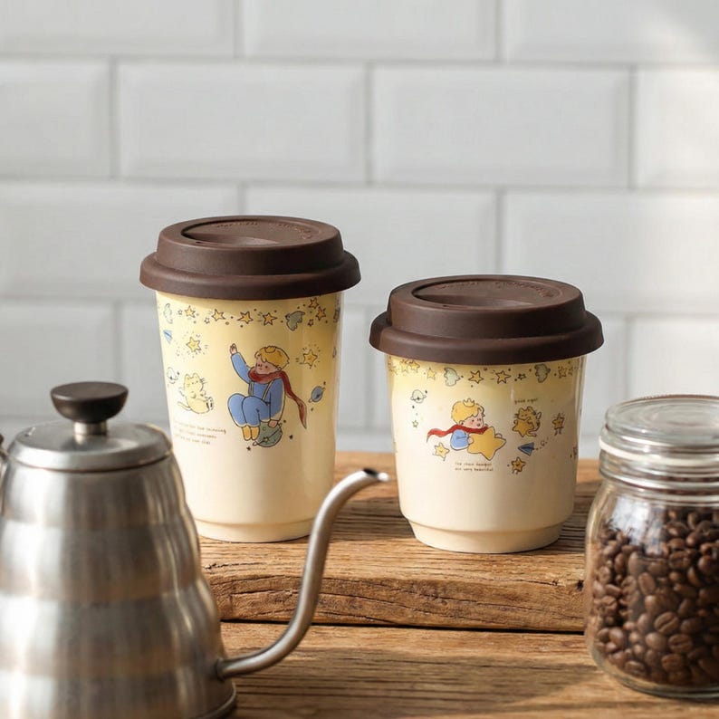 Handmade Ceramic Little Prince Travel Mug With Stars, Reusable Coffee ...