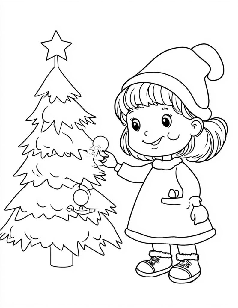 300 Holiday Coloring Pages for Kids | Festive Printable Activity Set - Etsy