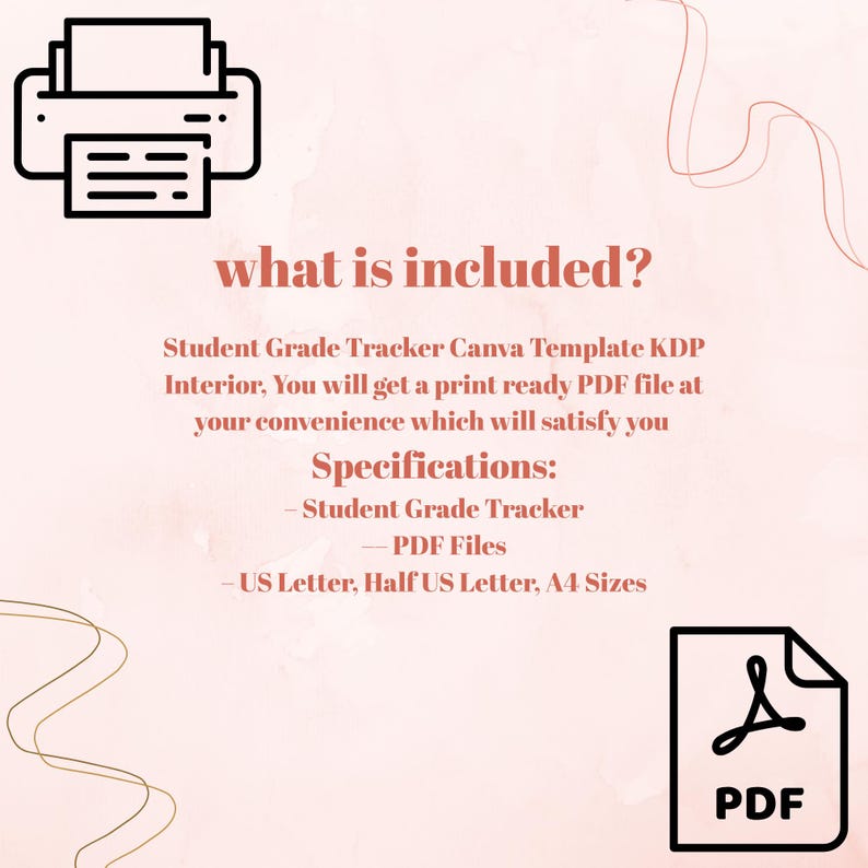 Student Grade Tracker (printable Grade Log Editable Canva Template KDP ...