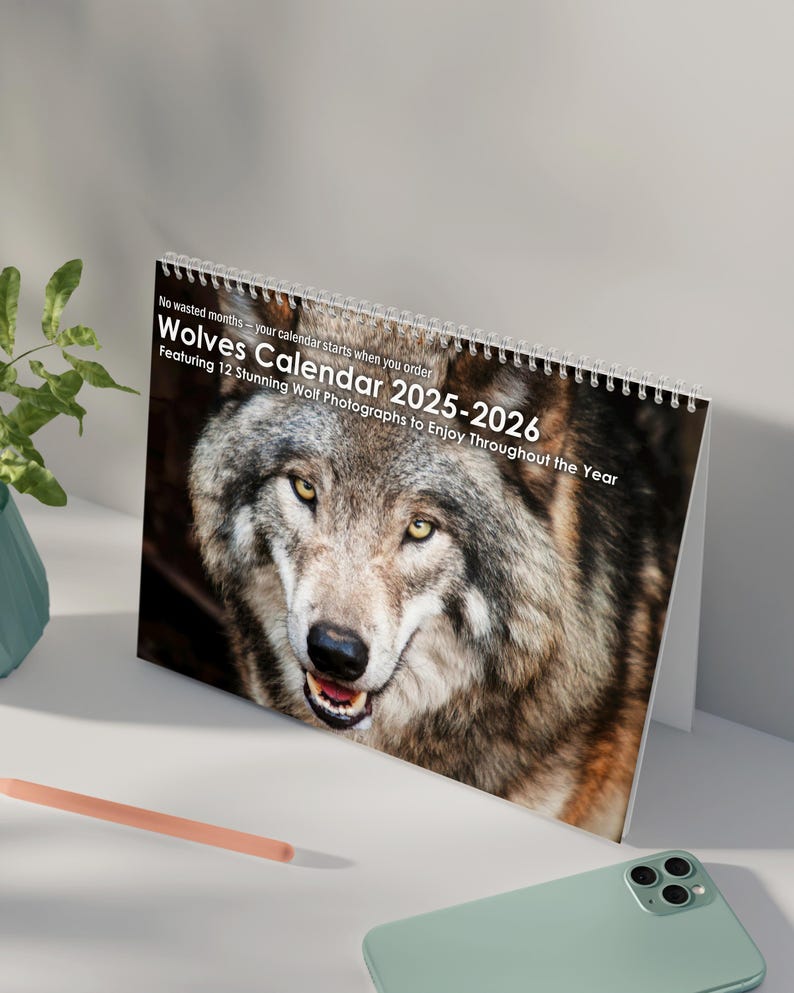 Wolves Calendar 2026 | Wildlife Calendar Featuring Stunning Wolf ...