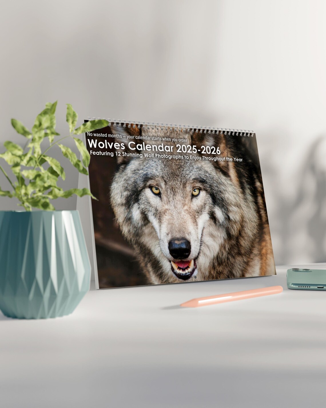 Wolves Calendar 2026 | Wildlife Calendar Featuring Stunning Wolf ...