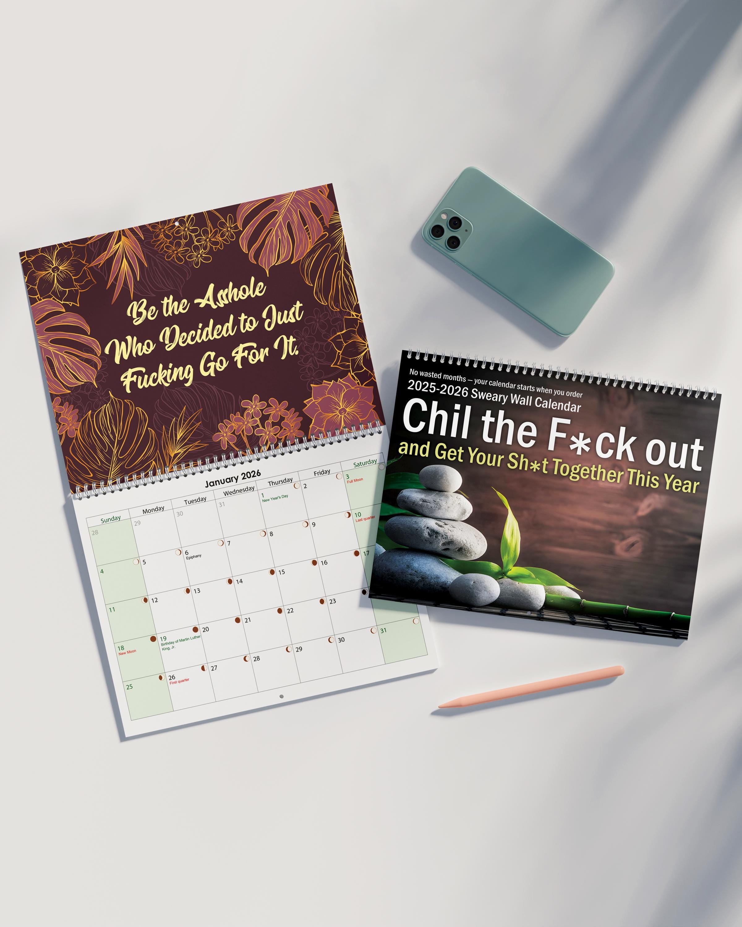 Swearing Calendar 2026 | Funny Wall Calendar With Hilarious ...