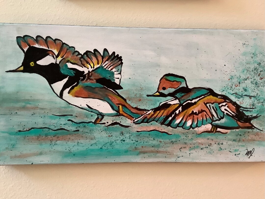 Duck Original Wall Art Acrylic Painting Wildlife Art Wildlife Painting ...