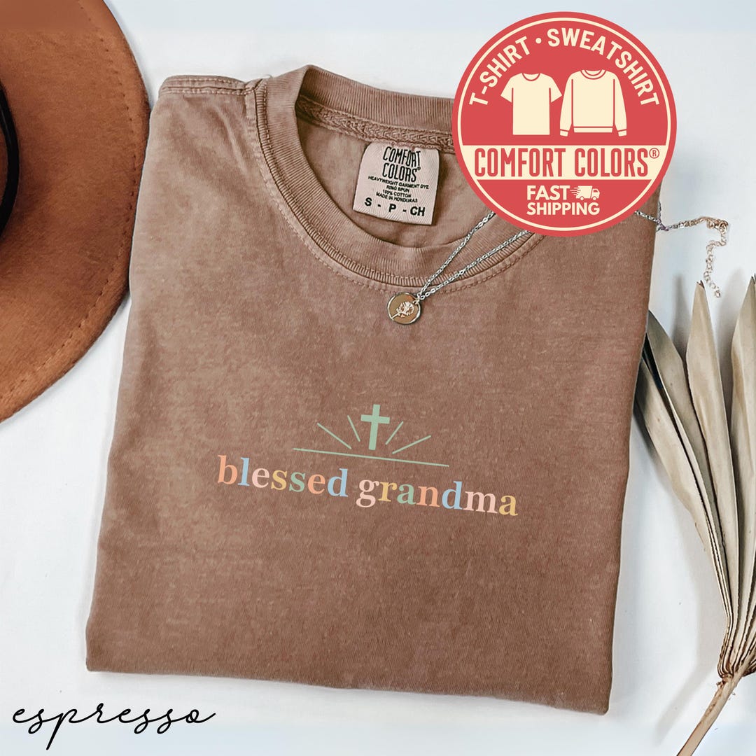 Comfort Colors® Blessed Grandma Shirt, Christian Grandma Tee, Grandma ...