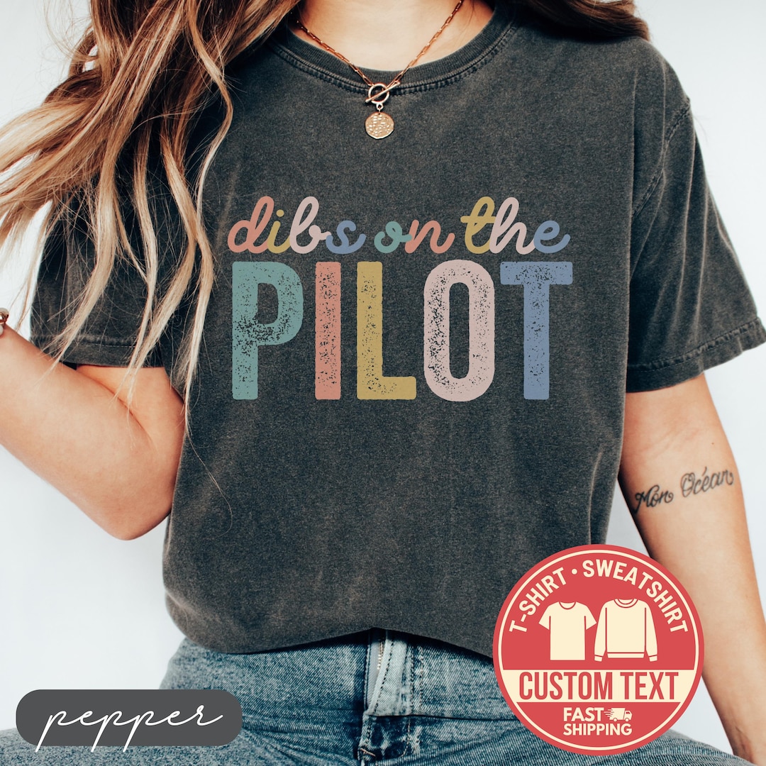 Custom Pilot Shirt, Comfort Colors® Pilot T-shirt, Airline Pilot Spouse ...
