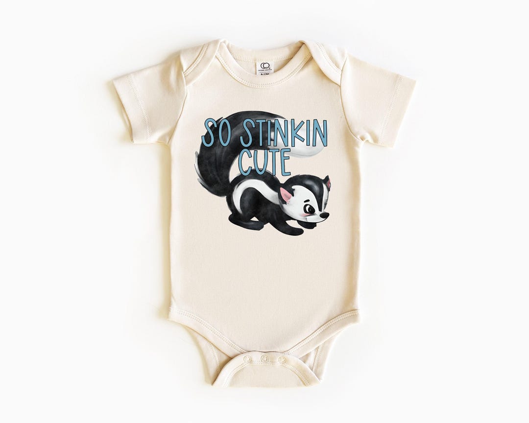 So Stinkin Cute Skunk Baby Bodysuit: Funny Newborn Outfit - Etsy