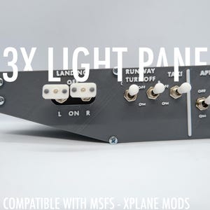 B737 Landing Light Panel for Flight Simulator, Boeing 737 Home Cockpit ...