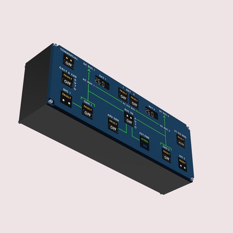Airbus A320 Electrical Overhead Panel - Flight Simulator Hardware ...