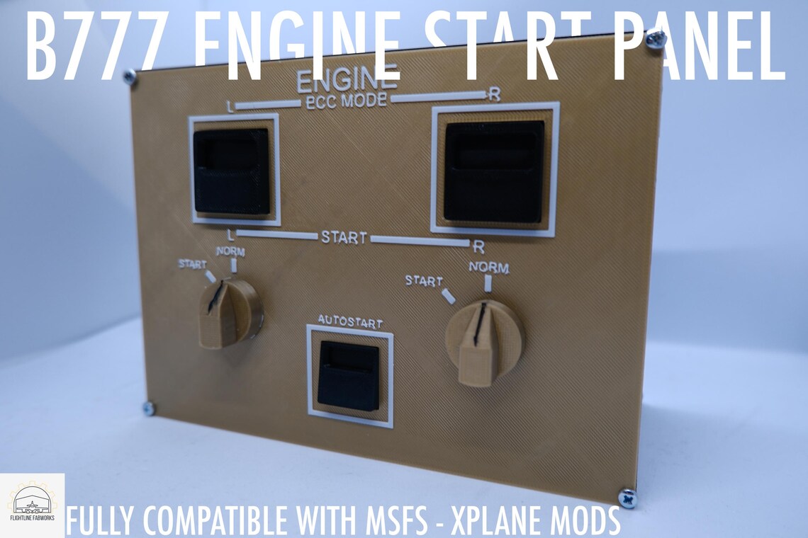 B777 Engine Start Panel: Flight Simulator Cockpit - MSFS, X-plane, PMDG ...