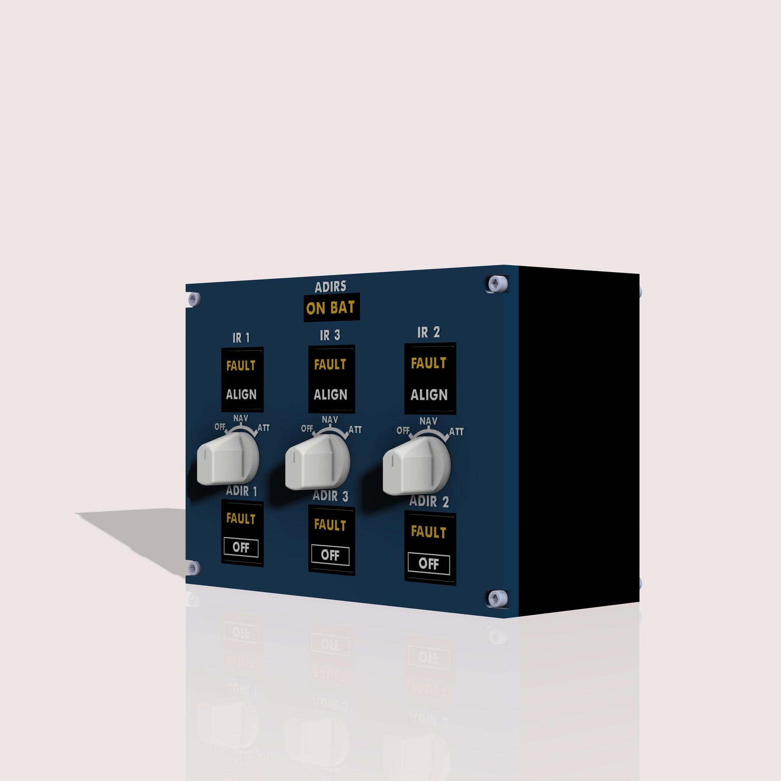 A320 ADIRS Panel, Flight Simulator Overhead, Functional LED Indicators ...