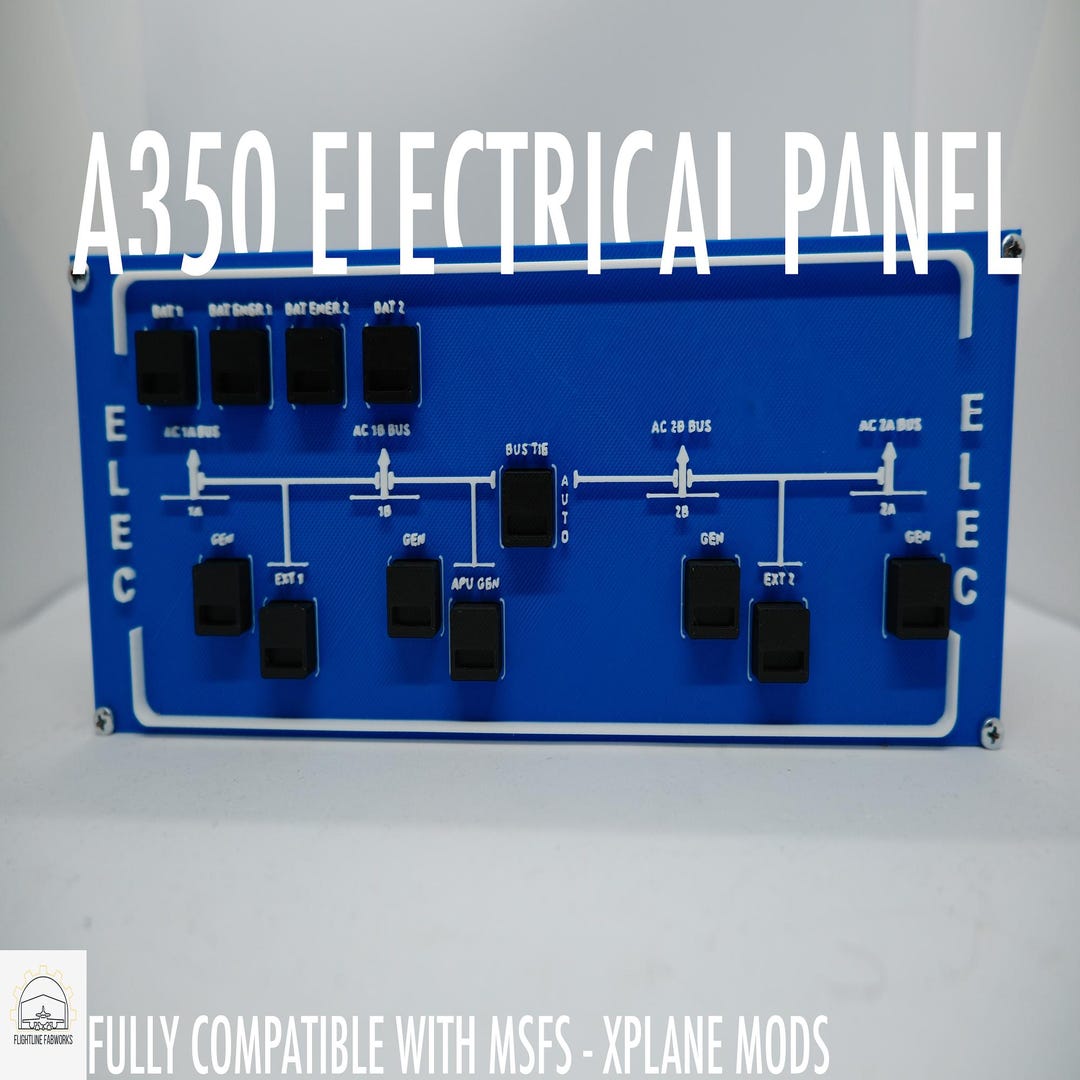 A350 Flight Simulator Electrical Panel: Realistic Home Cockpit Switch ...