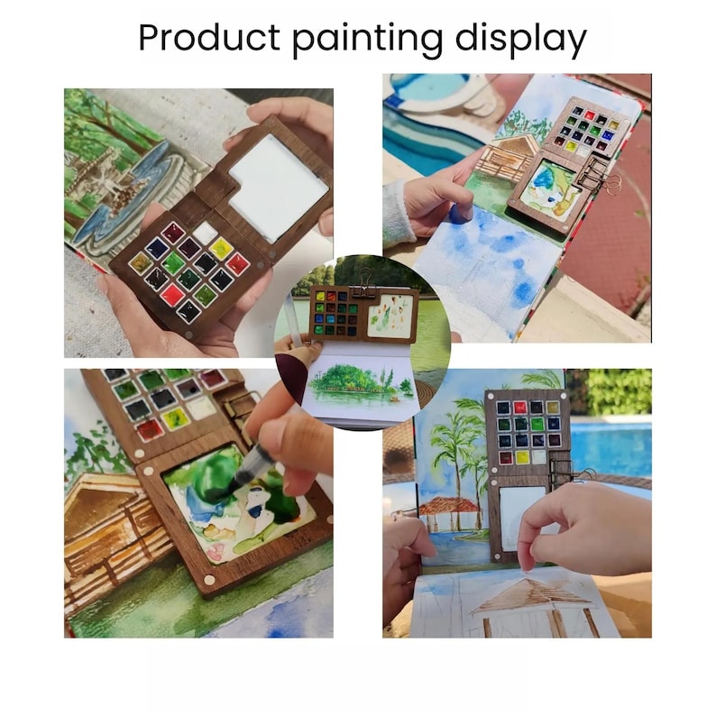 Portable Watercolor Set, Watercolor Paint Set, Travel Art Kit, Gift for ...