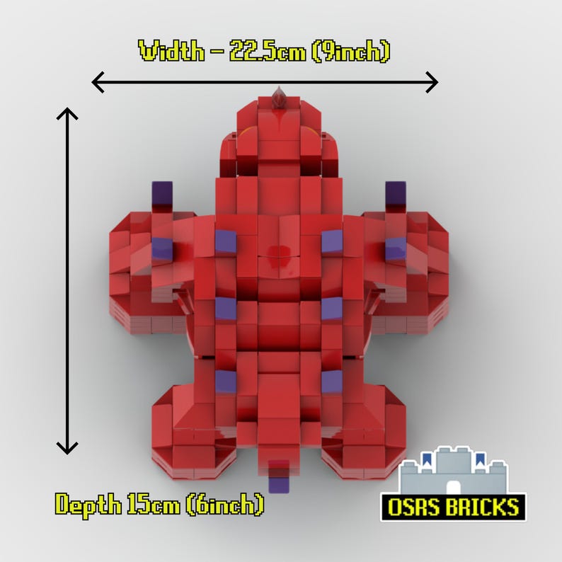 Runescape Jad Boss Lego-style Build | Old School Runescape Gift | OSRS ...