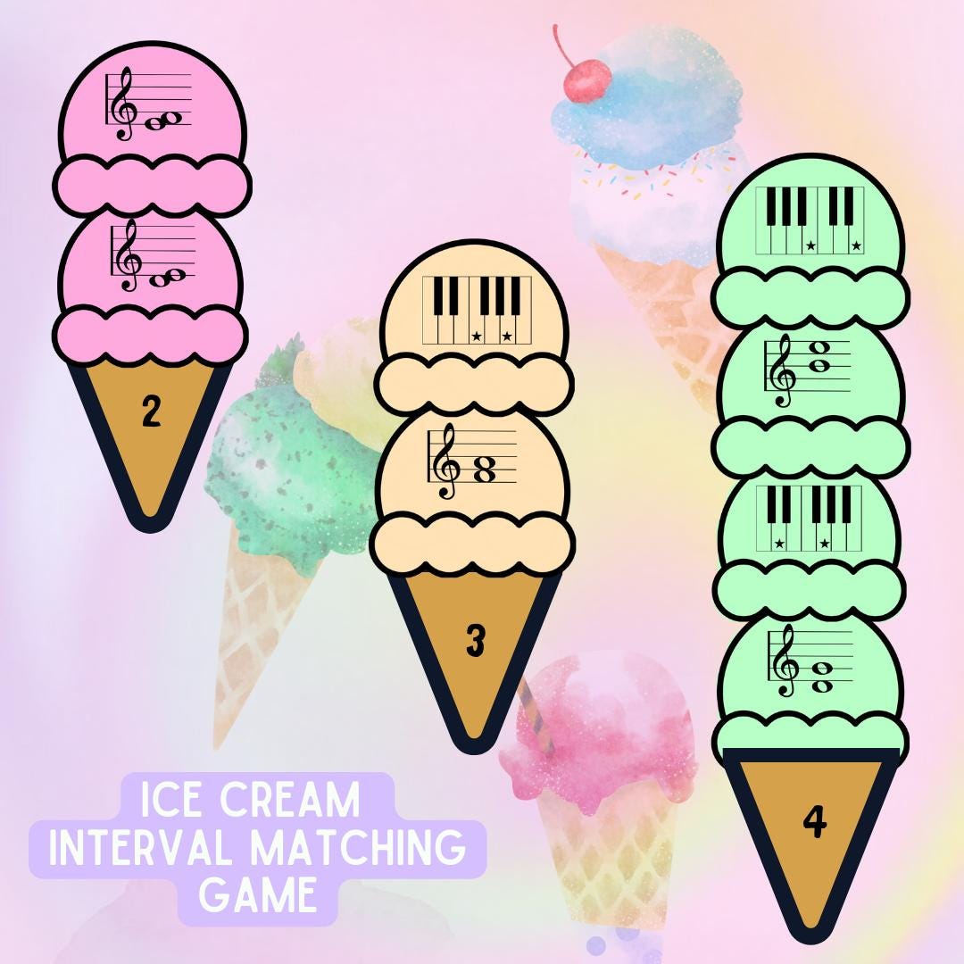 Ice Cream Interval Game for Beginner Students - Etsy