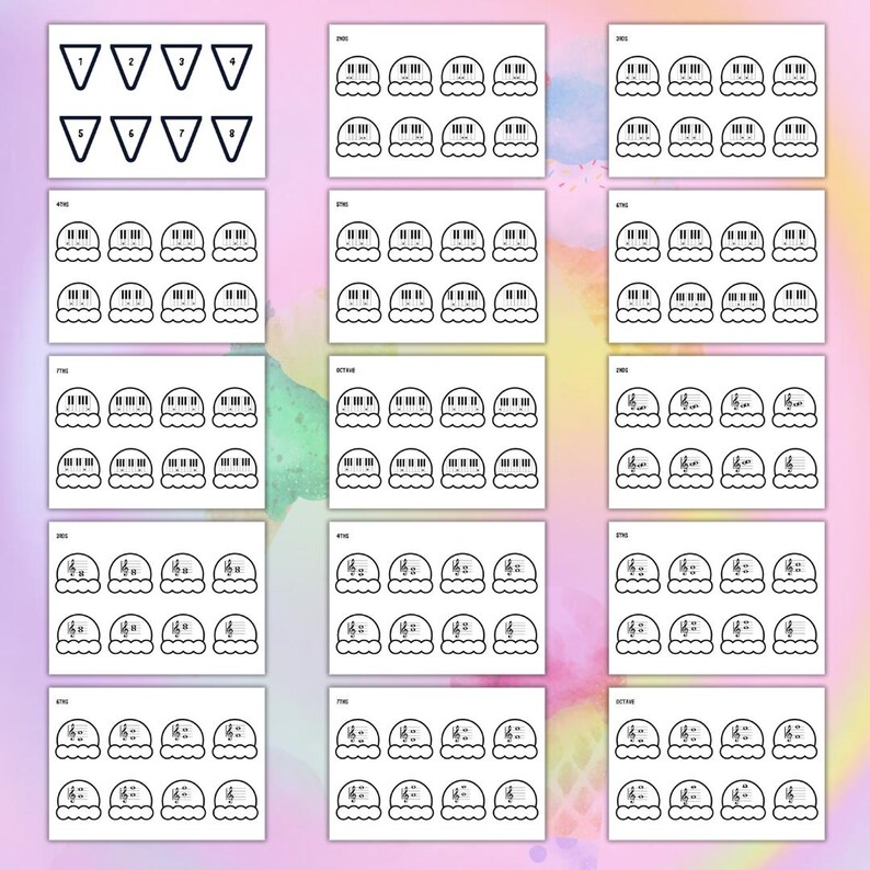 Ice Cream Interval Game for Beginner Students - Etsy