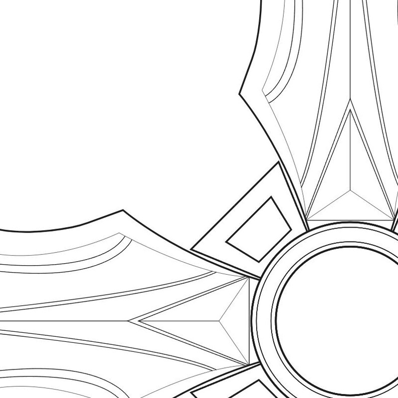 Printable Pattern Inspired by Sivir Weapon Boomerang Blade Pattern ...