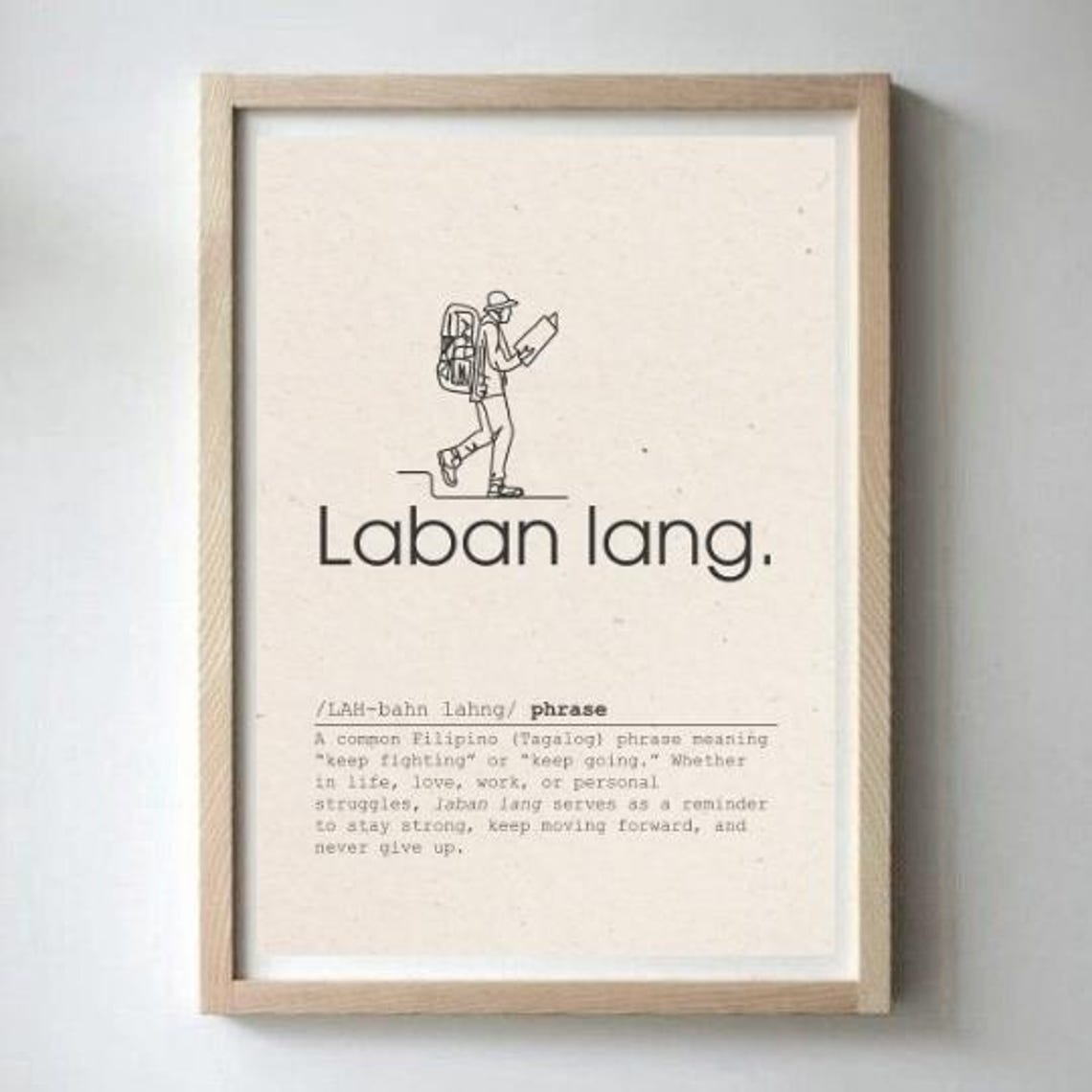 Laban Lang Filipino Wall Art: Tagalog Decor, Printable Motivation ...