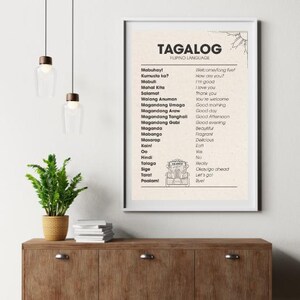 Tagalog Language Art Print: Filipino Decor, Educational Home Print ...