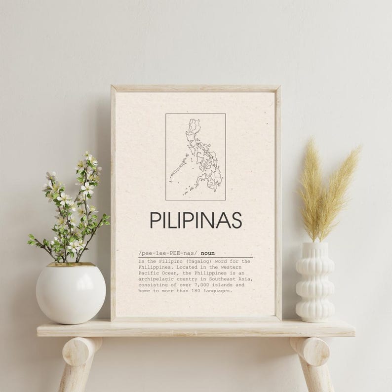 Pilipinas Wall Art: Minimalist Filipino Home Decor (digital Download ...