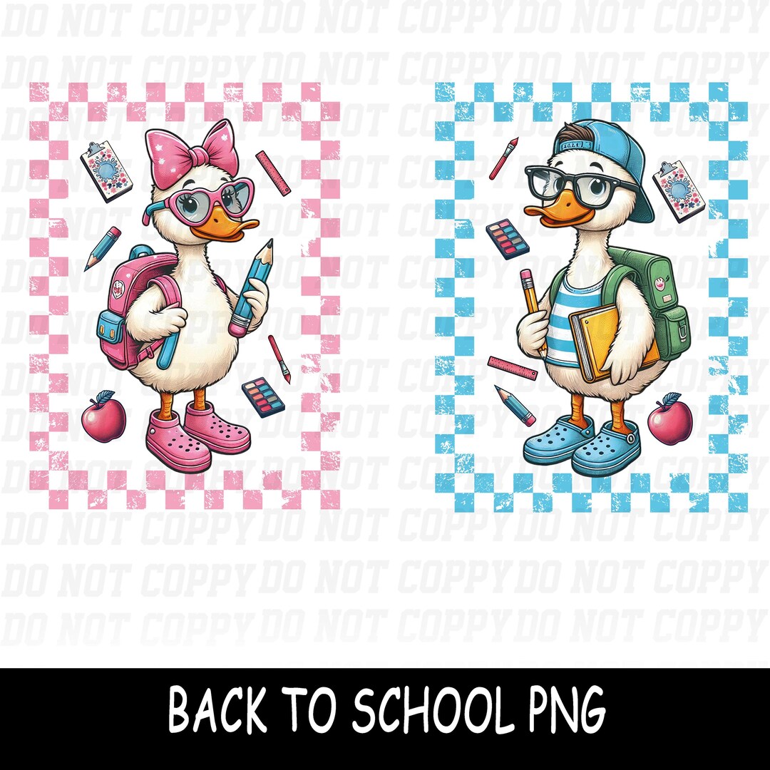 Back to School Duck PNG, Cute Student Duck Clipart, Classroom Animal ...